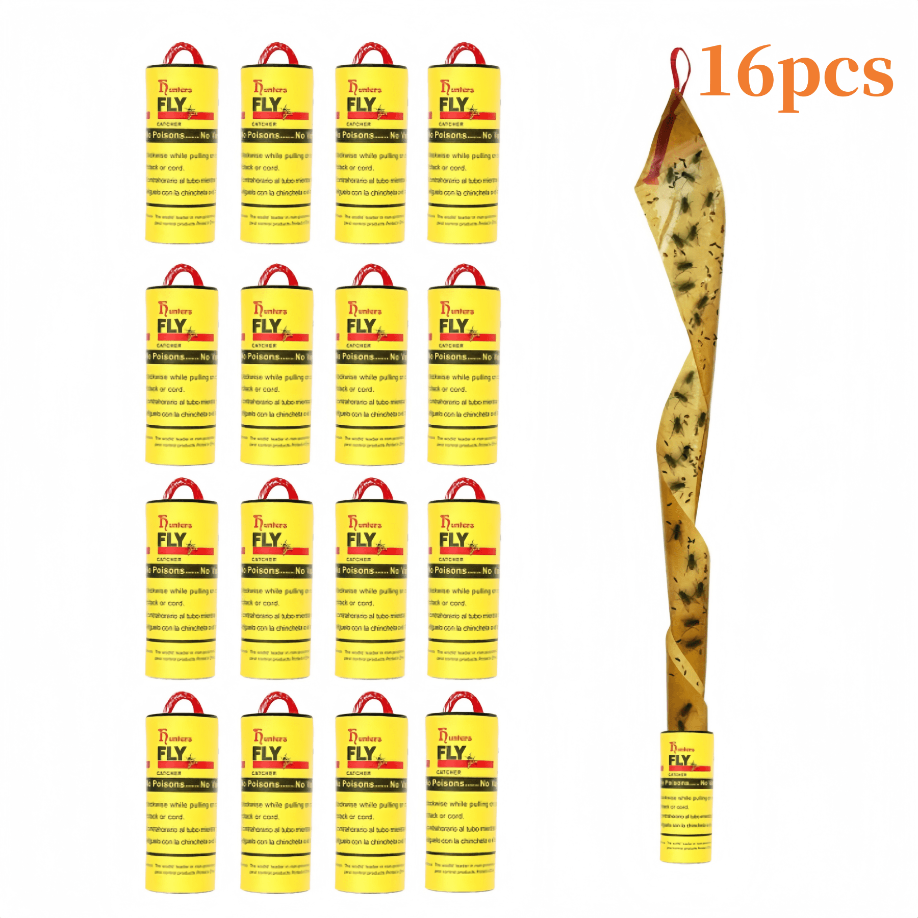 Fly Traps for Indoors Outdoor, Fly Paper Strips Sticky Hanging, Fly ...