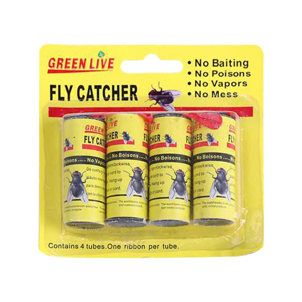 Fly Traps for Indoors Outdoor, Fly Paper Strips Sticky Hanging, Fruit ...