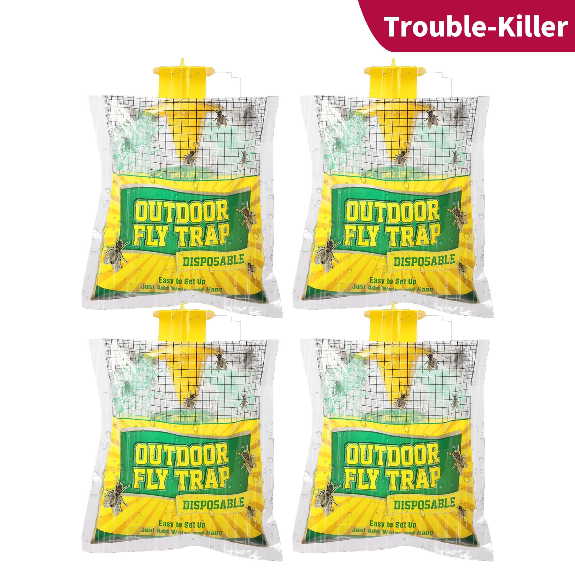 Fly Traps Outdoor Fly Trap Hanging, Disposable Fly Killer Trap Bag ...