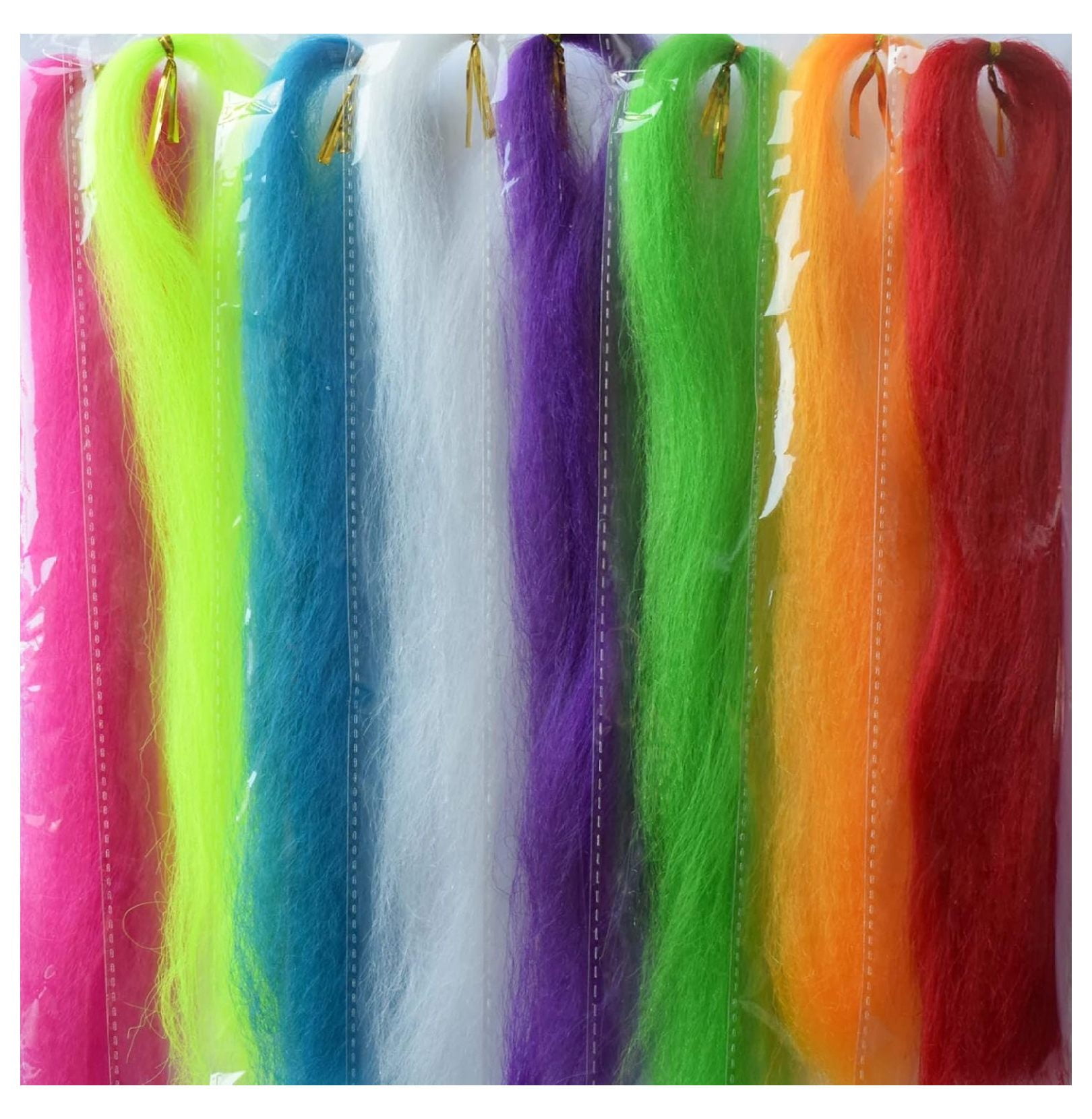 Fly Tying Bucktail Jig Lure Making Materials Synthetic Fiber Large Hank ...