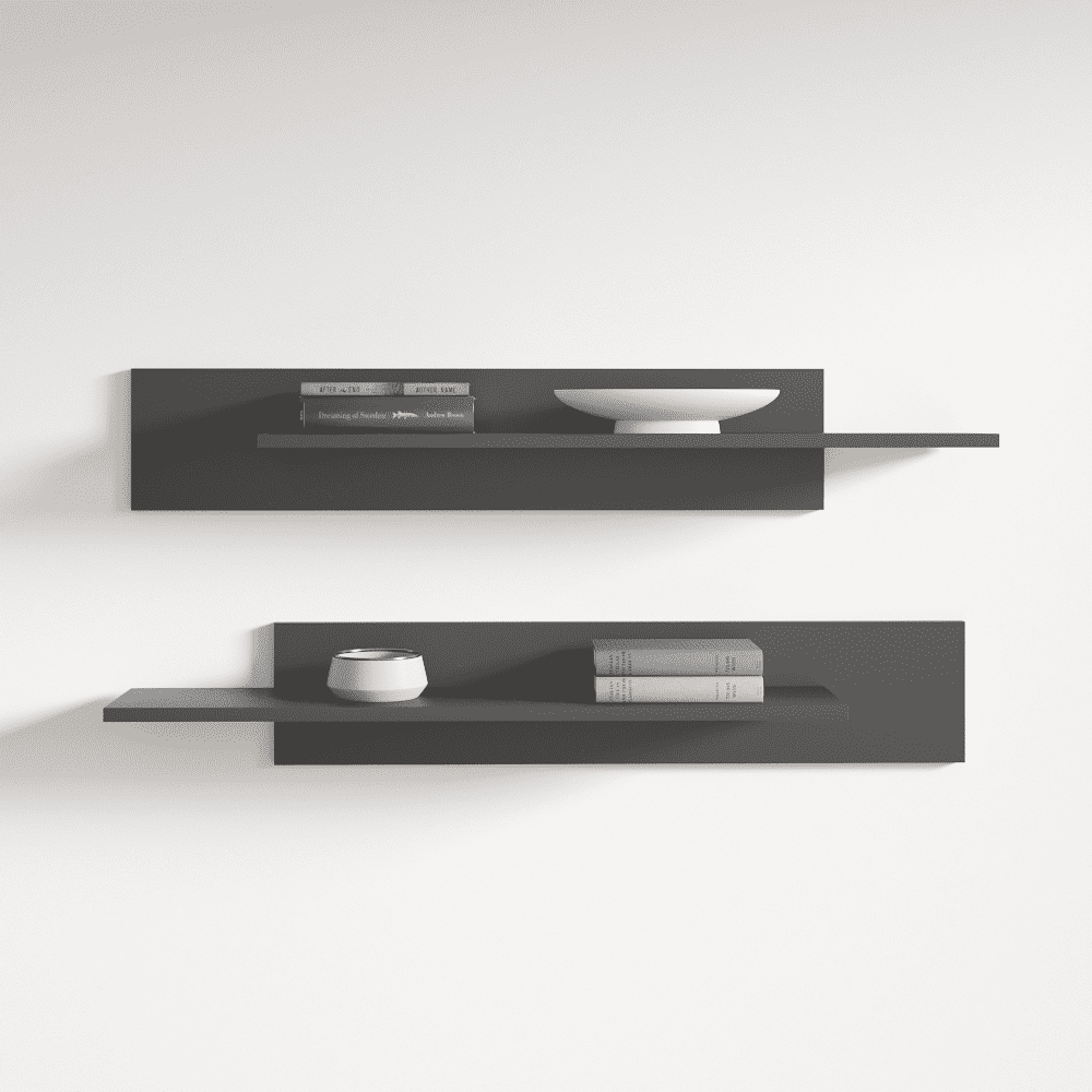 Fly Type-MX Wall Mounted Floating 2 Piece Shelf Set - Walmart Business ...