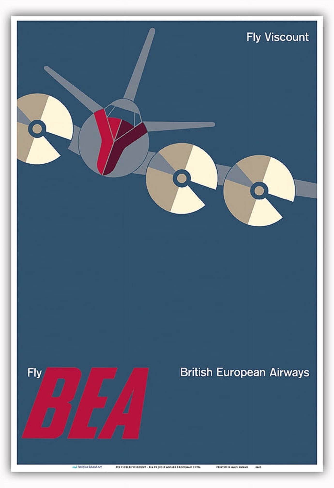 Fly Vickers Viscount - British European Airways (BEA) - Vintage Travel ...