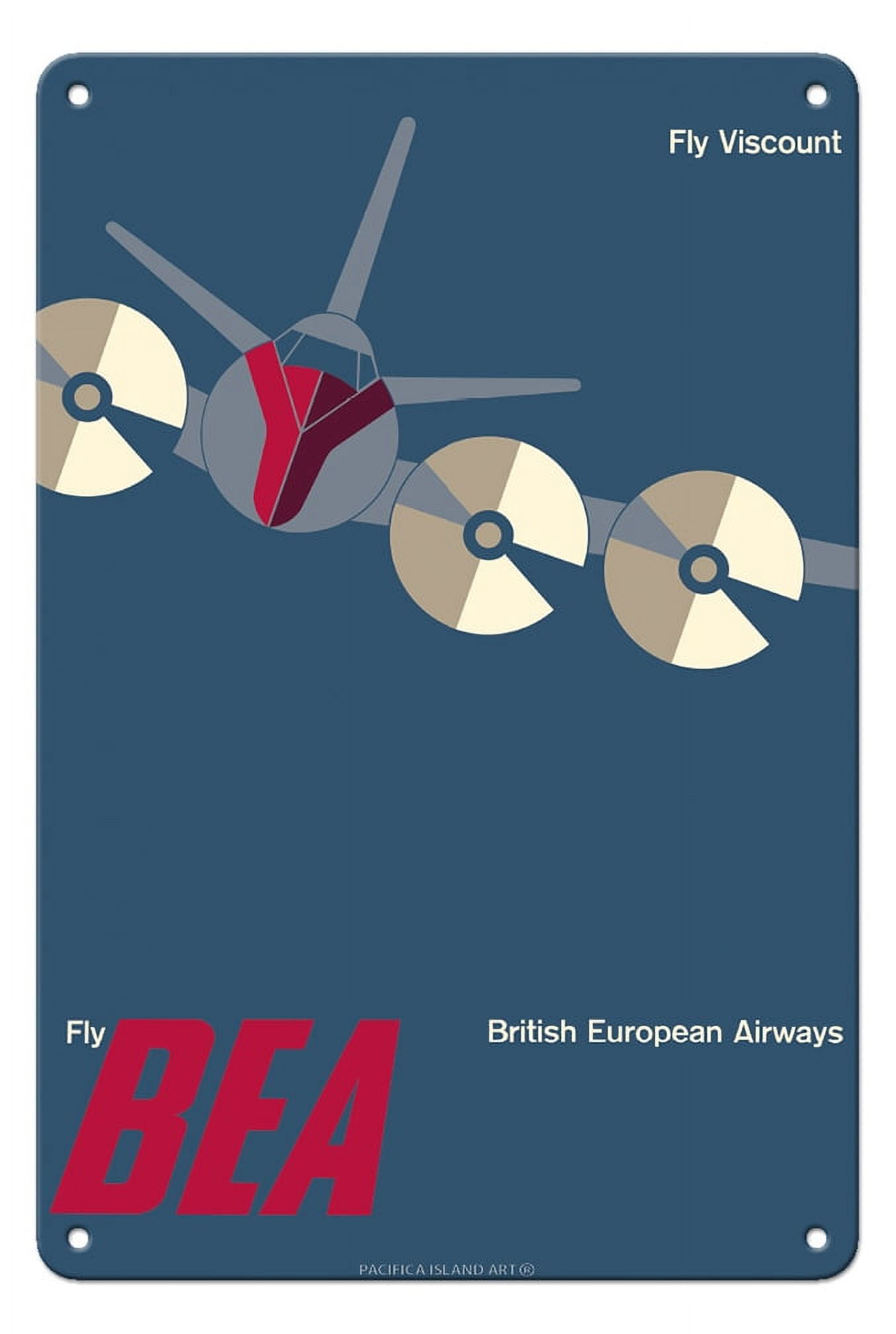 Fly Vickers Viscount - British European Airways (BEA) - Vintage Travel ...