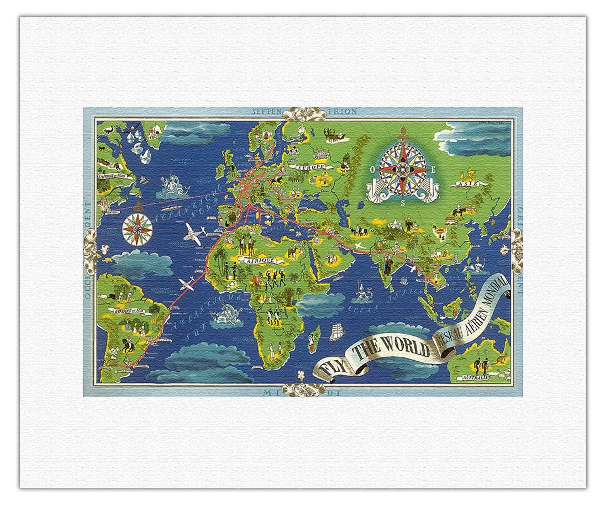 Fly the World - Global Air Network - Fly Routes Map - Vintage Airline ...