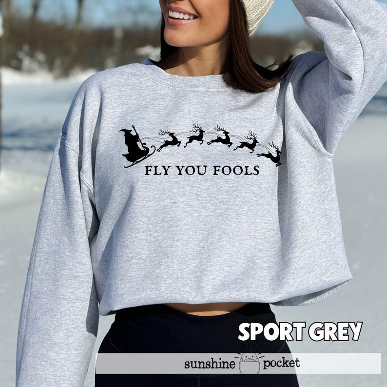 Fly You Fools Funny Christmas LOTR Sweater, Gandalf Reindeer Gift ...