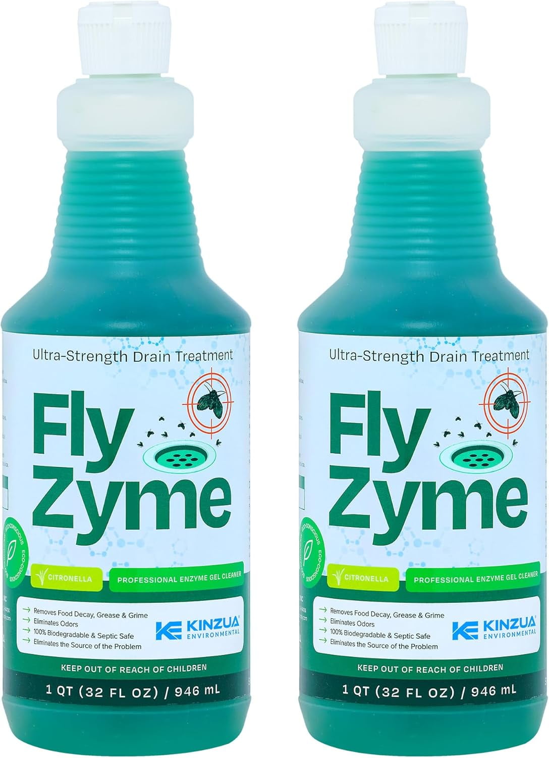 Fly-Zyme, Highly Concentrated Enzyme Drain Cleaner for Pipes, Drain Gel ...