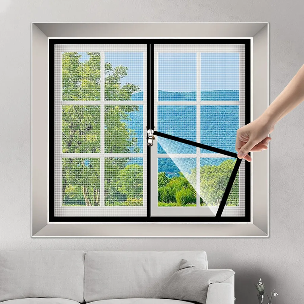 Fly screen, with zipper, 60*80cm mosquito repellent insect protection ...