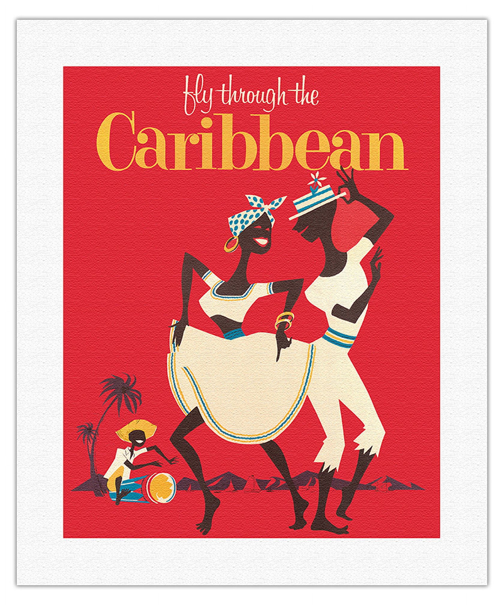 Fly through the Caribbean - Calypso Dancers and Conga Drummer - Vintage ...