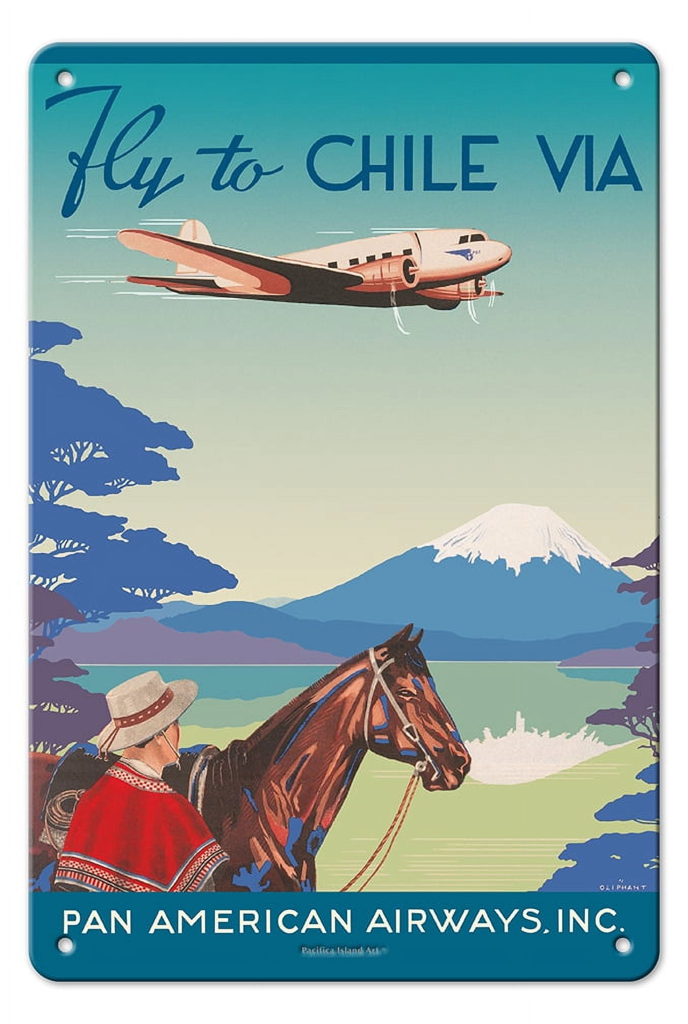 Fly to Chile - Via Pan American World Airways - Vintage Airline Travel ...
