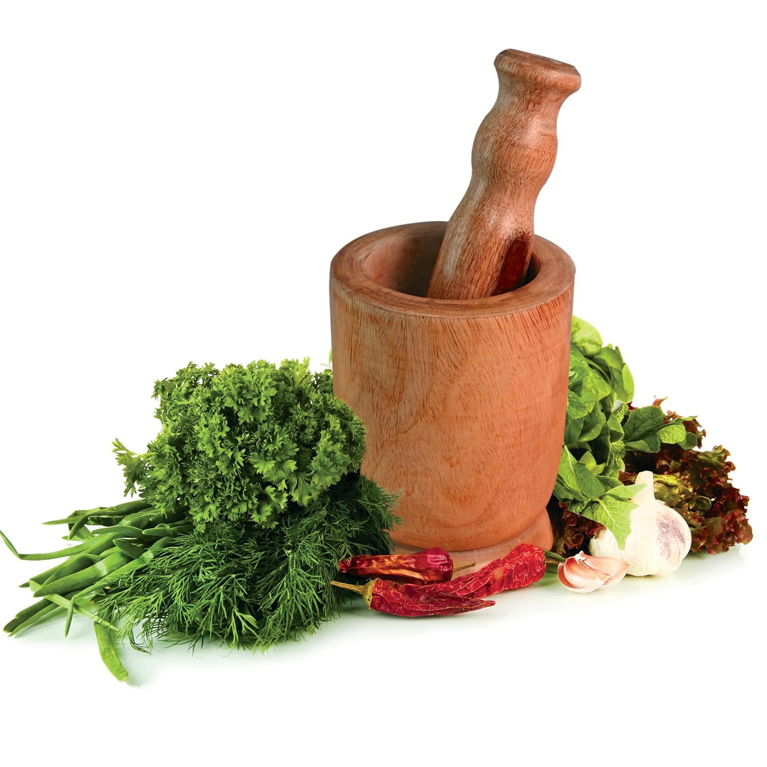 FlyBuy HUB Wooden Mortar Pestle set Imam Dasta Okhli Musal Kharal ...