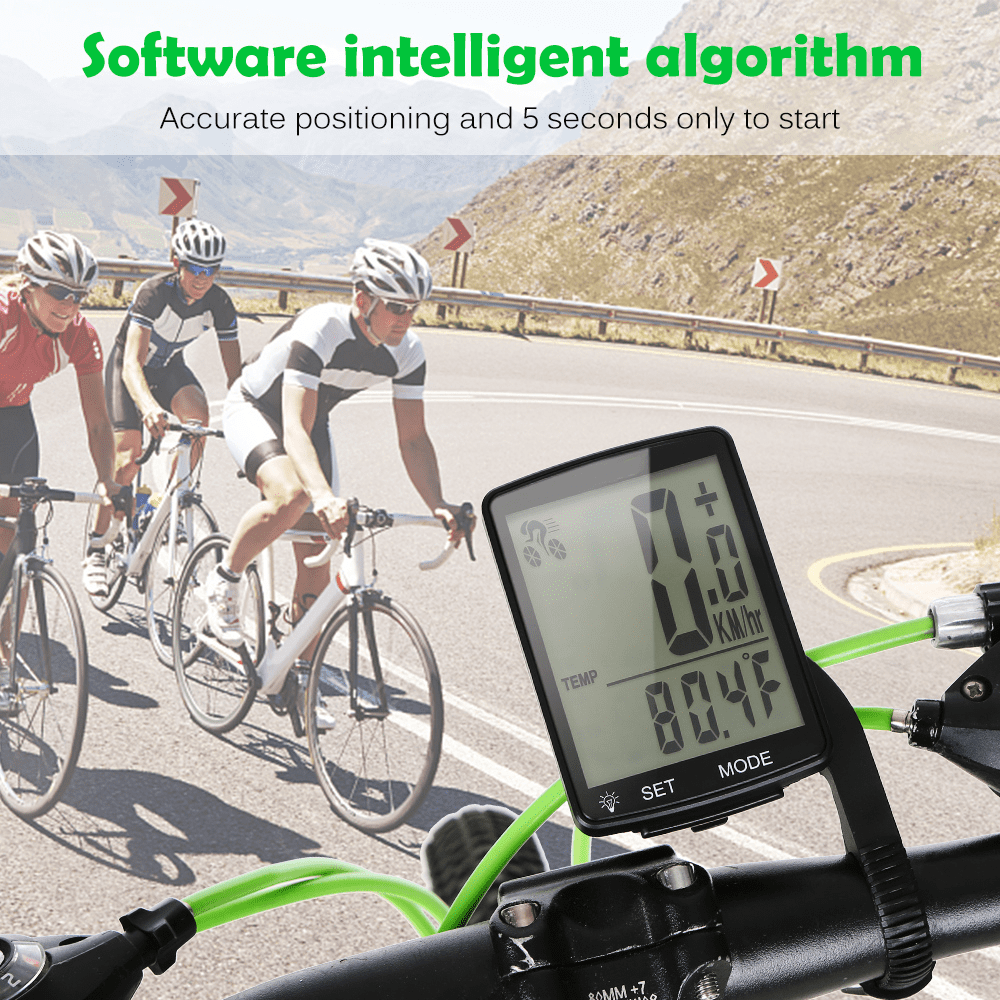 FlyFlise Wireless Bike Computer Multi Functional LCD Screen Bicycle ...