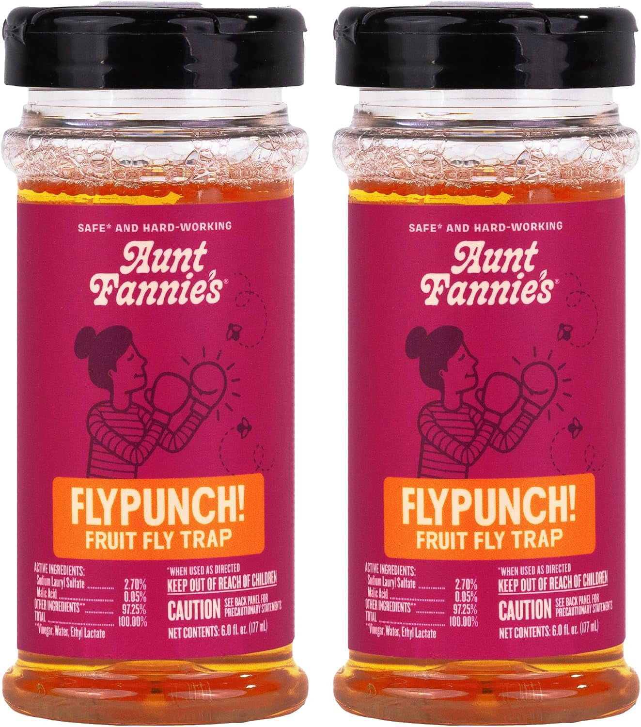 FlyPunch Fruit Fly Trap for Indoor and Kitchen Use, Ready to Use, Made ...