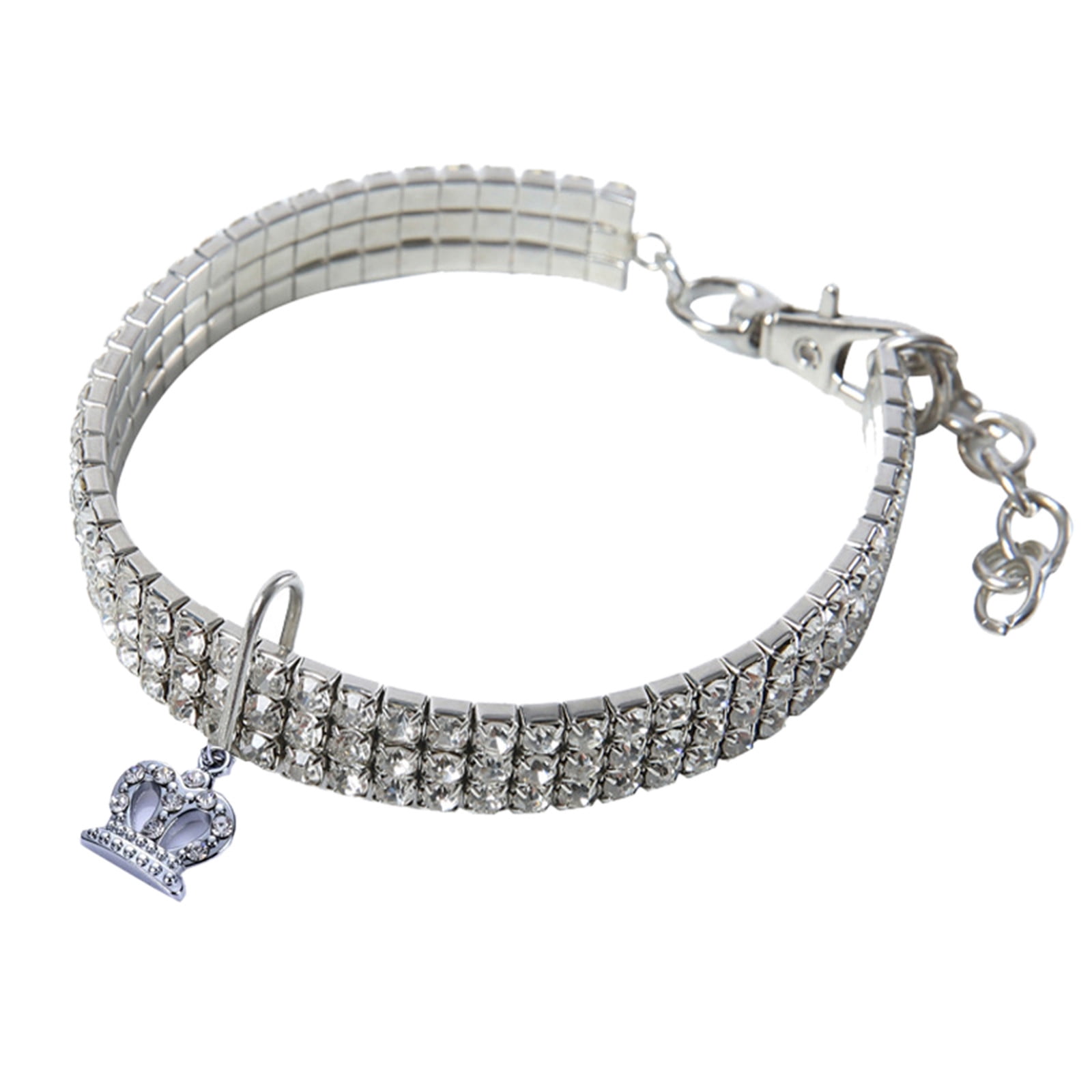 Flybaeast Pet Collars Pet Decoration Triple Diamond Collar Fashion ...