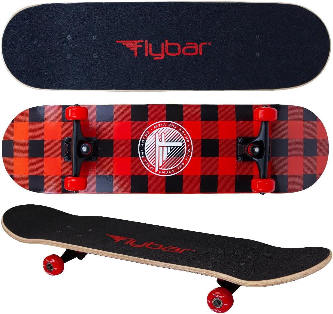 Flybar Complete Skateboard for Beginners – 31 Inch Kids Skateboard ...