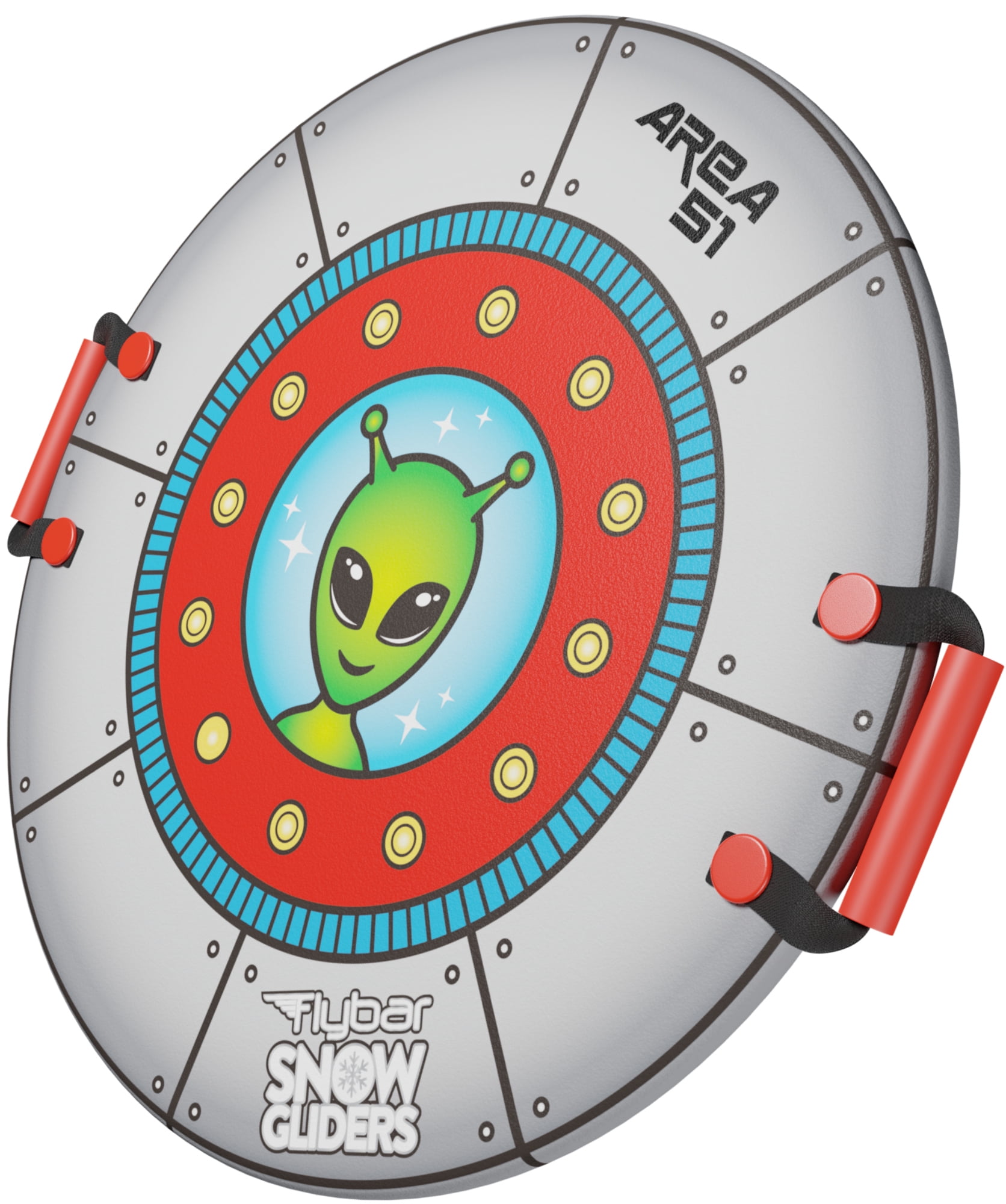 Flybar Kids 26' Alien Foam Saucer Disc Snow Sled for Kids with Slick ...