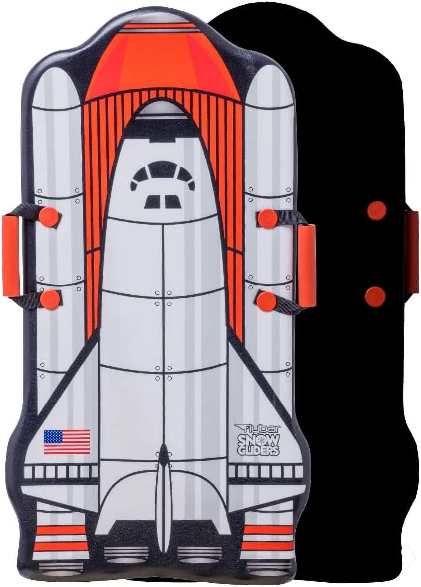 Flybar Kids 36" Foam Space Shuttle Toboggan Snow Sled with Slick Bottom ...
