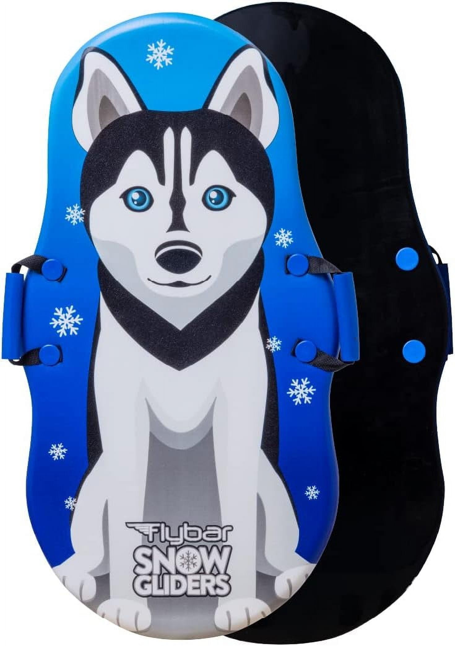Flybar Kids 36" Husky Dog Foam Toboggan Snow Sled with Slick Bottom ...