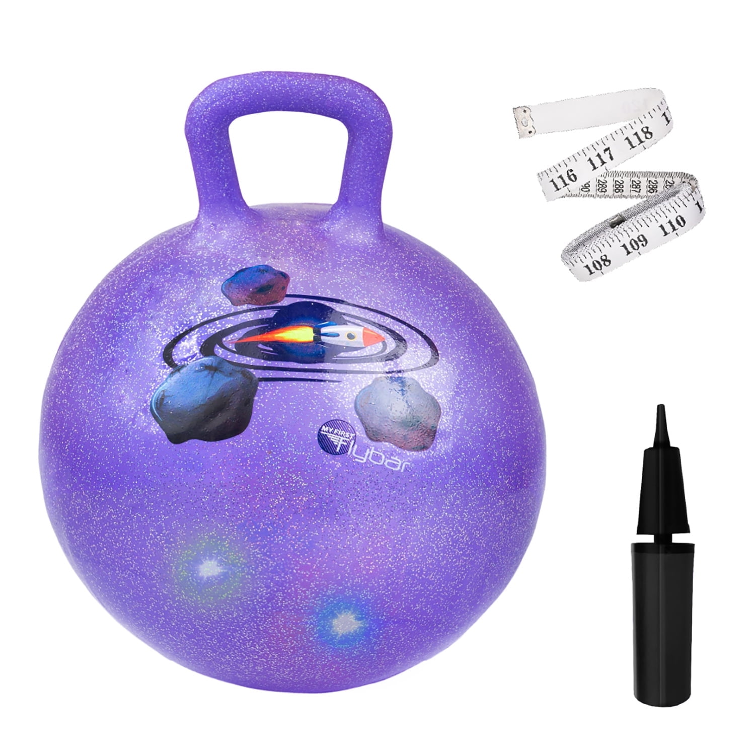 Flybar LED Rocket Hopper Ball, Light Up Bouncy Ball with Handle ...