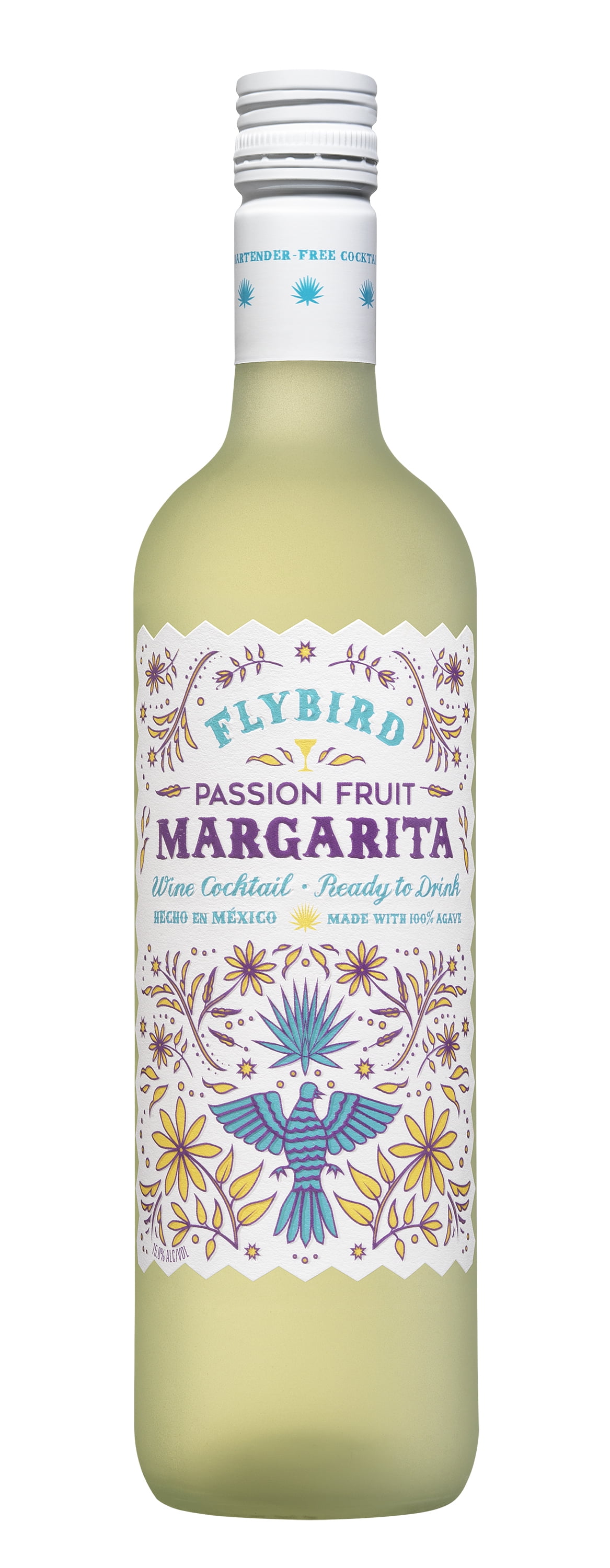 Flybird Passion Fruit Margarita Wine Cocktail Mexico 750 Ml Glass
