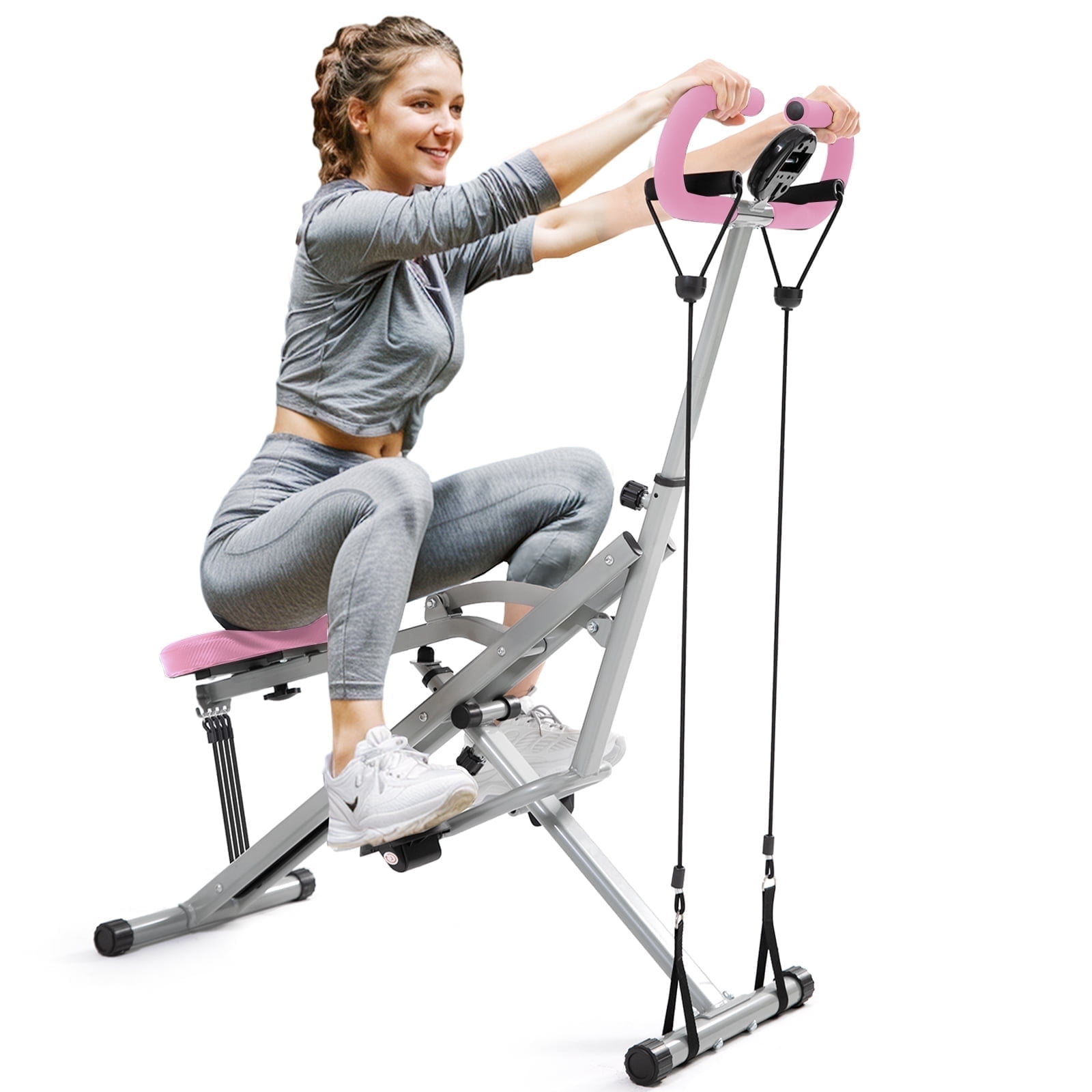 FLYBIRD Pink Squat Machine for Home, 330lbs Foldable, 4 Resistance ...