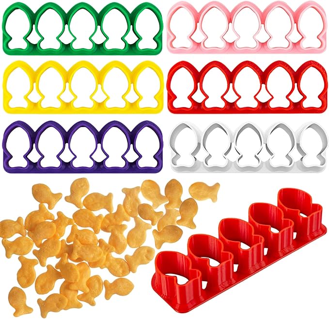 Flycalf Mini Goldfish Cookie Cutter Cracker Cutter Set of 6 Crackers ...