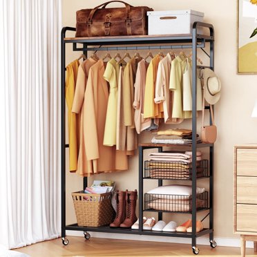 Walmart Small Bedroom Organizer: Free-standing Bamboo Clothes Rack with ...