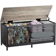 Eumyviv Wood Shoe Bench with Rattan Storage, 2-Door Cushion, Adjustable ...