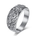 Flydeer Rings for Men Titanium Steel Eye of God 10mm Men Rings All ...