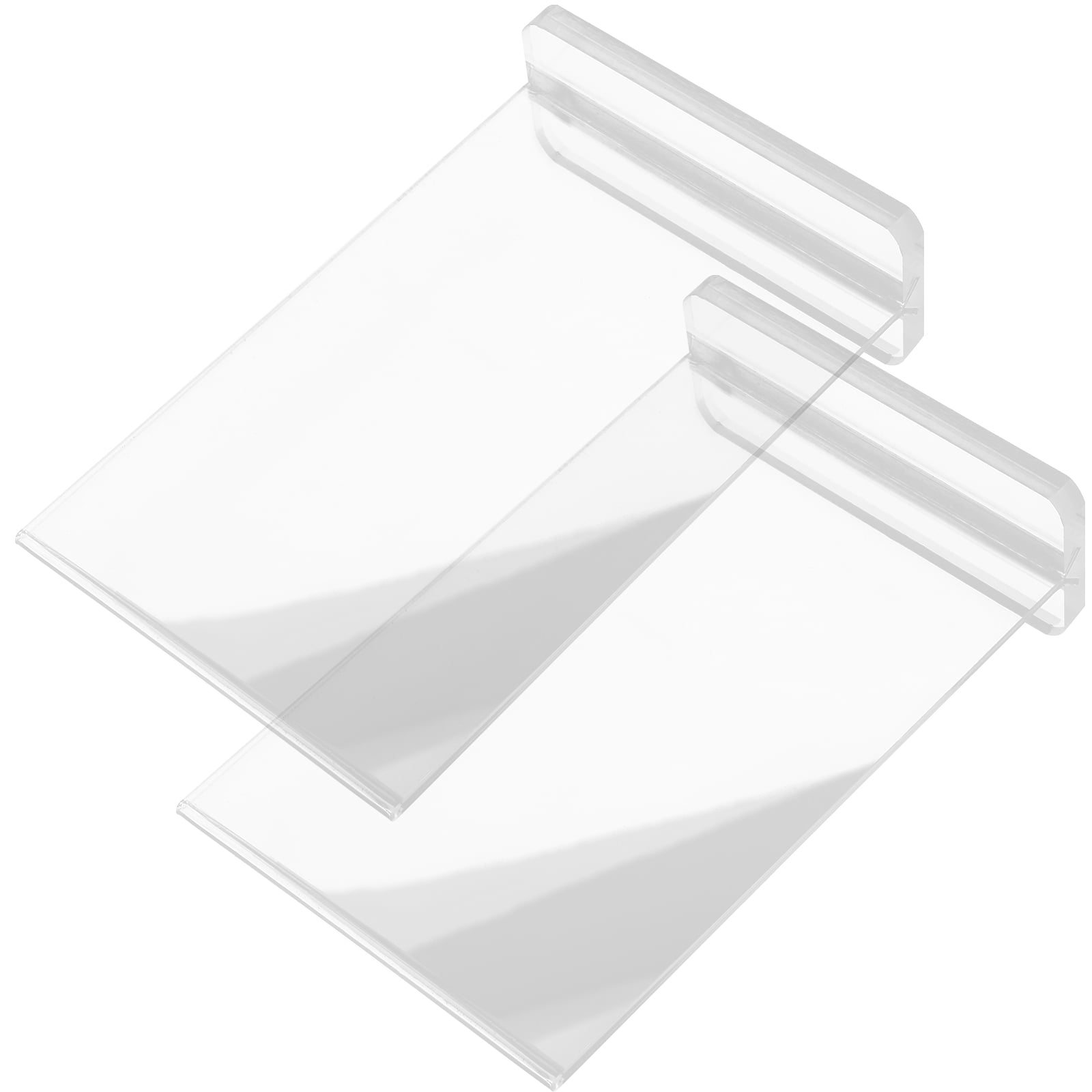 Flyer Display Holder Acrylic Photo Frame 2 Pcs Signage Menu Stand Shelf ...