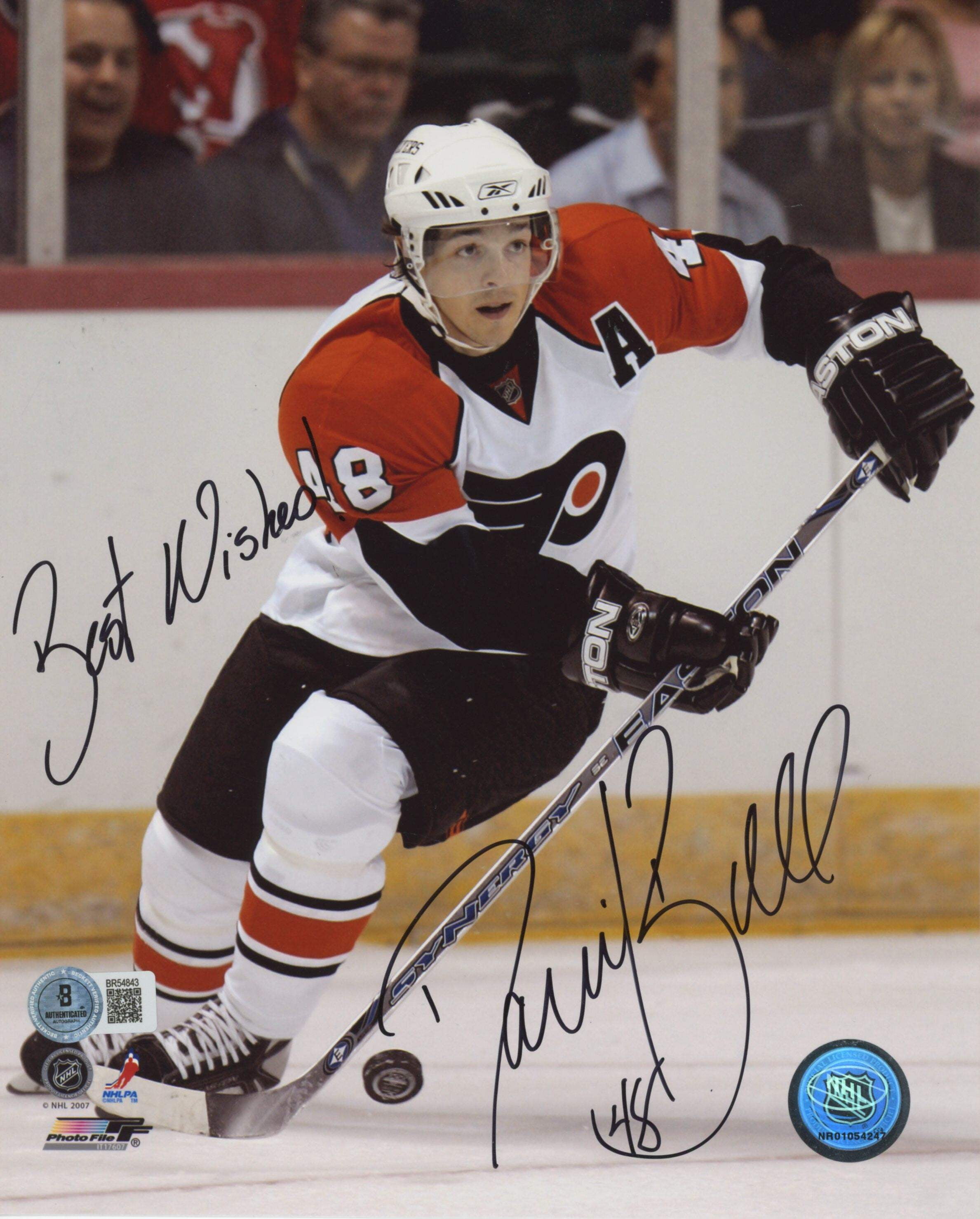 Flyers Daniel Briere "Best Wishes!" Authentic Signed 8x10 Photo BAS # ...