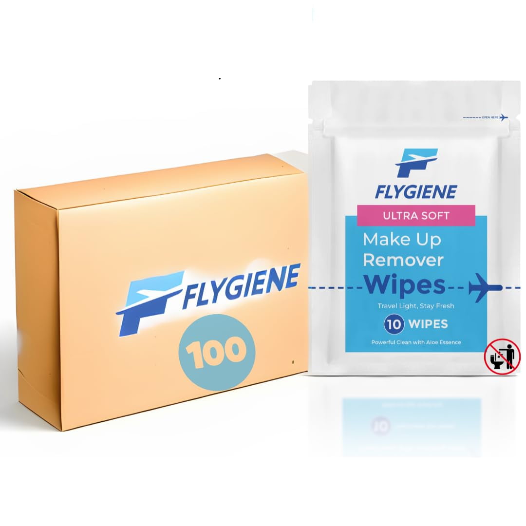 Flygiene Ultra Soft Makeup Remover Wipes - Individually Wrapped Face ...