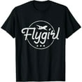 Flygirl - Flight Attendant Airline Stewardess Pilot Aviation T-Shirt ...