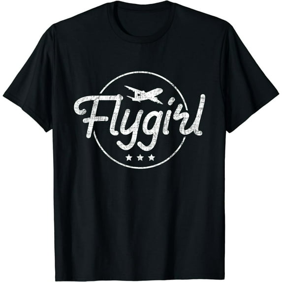 Flygirl - Flight Attendant Airline Stewardess Pilot Aviation T-Shirt ...