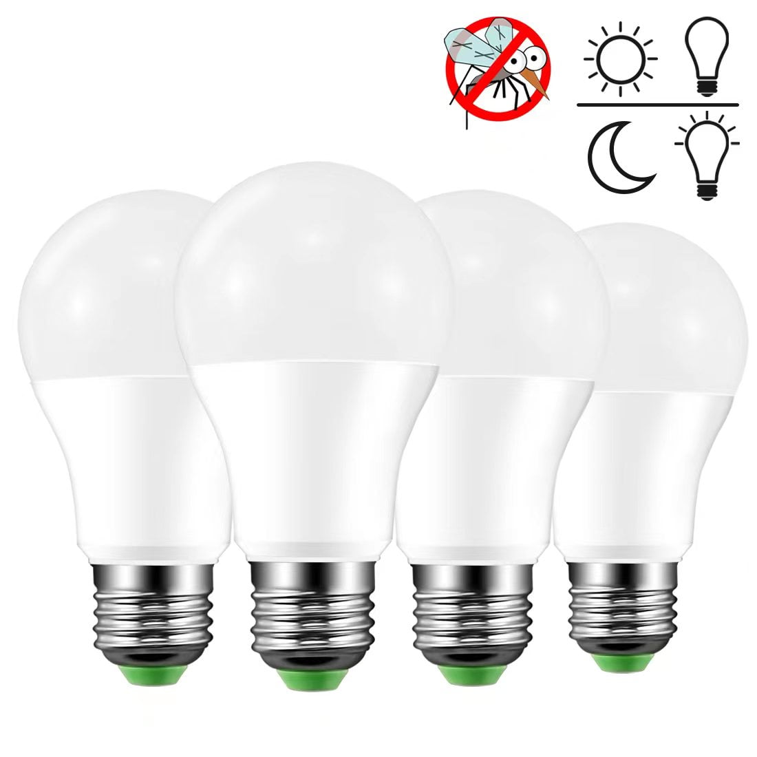 Flyidea Dusk to Dawn Sensor Light Bulbs LED A19 810 Lumens, Outdoor ...
