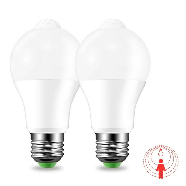 Flyidea Motion Sensor LED Light Bulb 9W A19 PIR Built-in IR 60W ...