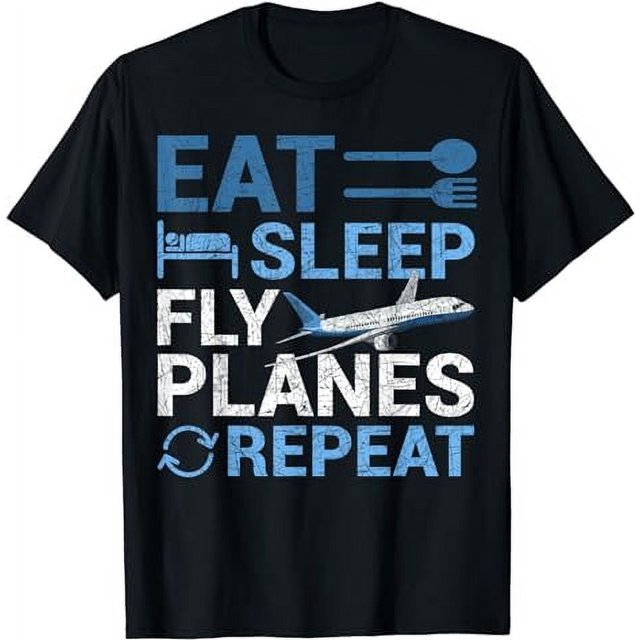 Flying Airplane Plane Aviation Aircraft Flight Funny Pilot T-Shirt ...