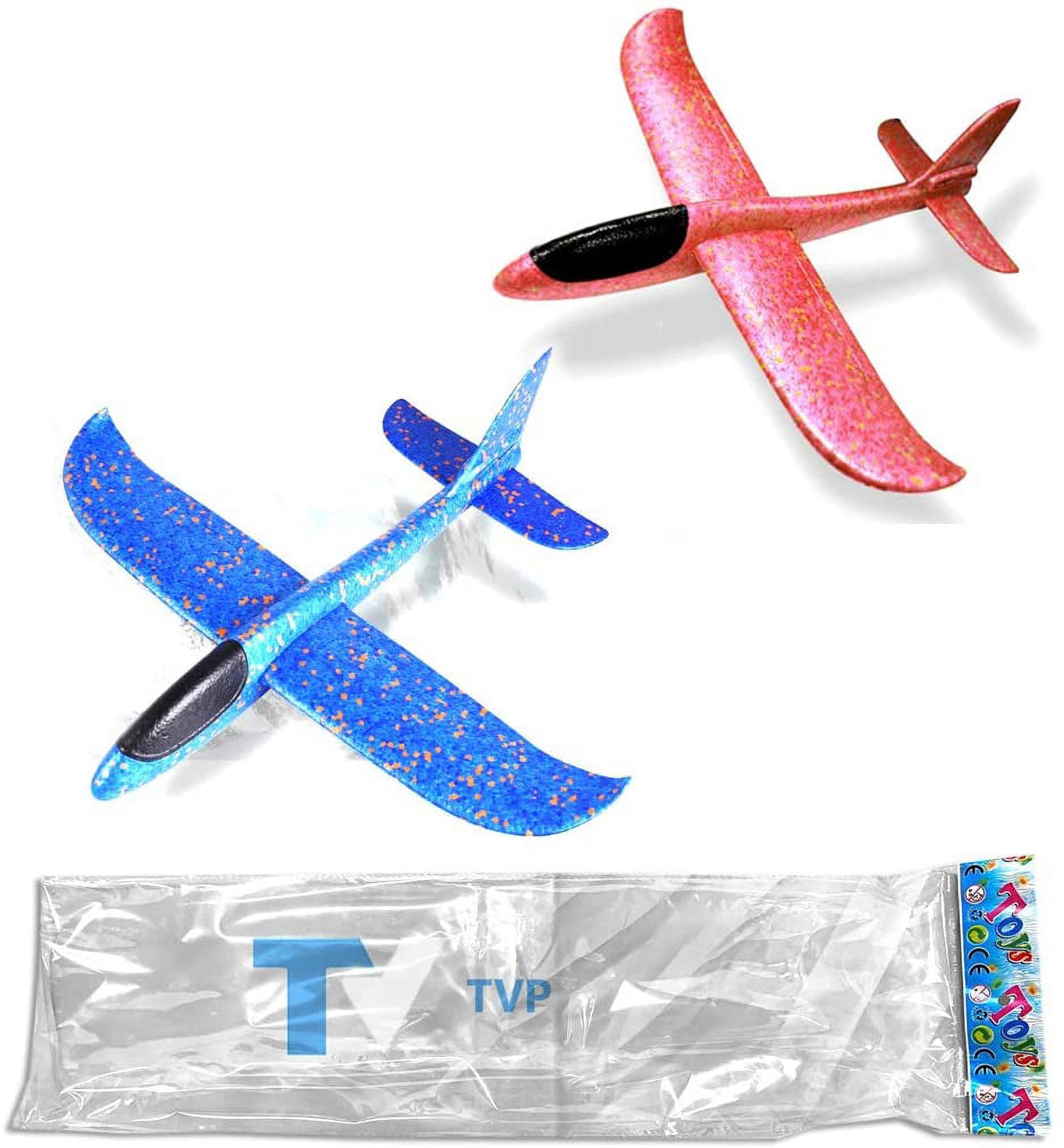 Flying Airplane Toys, 19" Large Gilded Foam Plane, Cool Flying Toys for Kids, Excellent Gift for ...