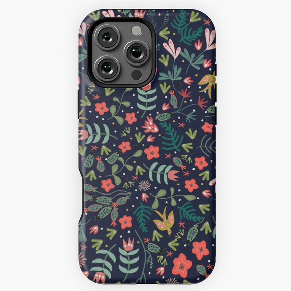 Flying Around Garden Pattern iPhone Case 17 16 15 14 13 12 11 Pro Max ...