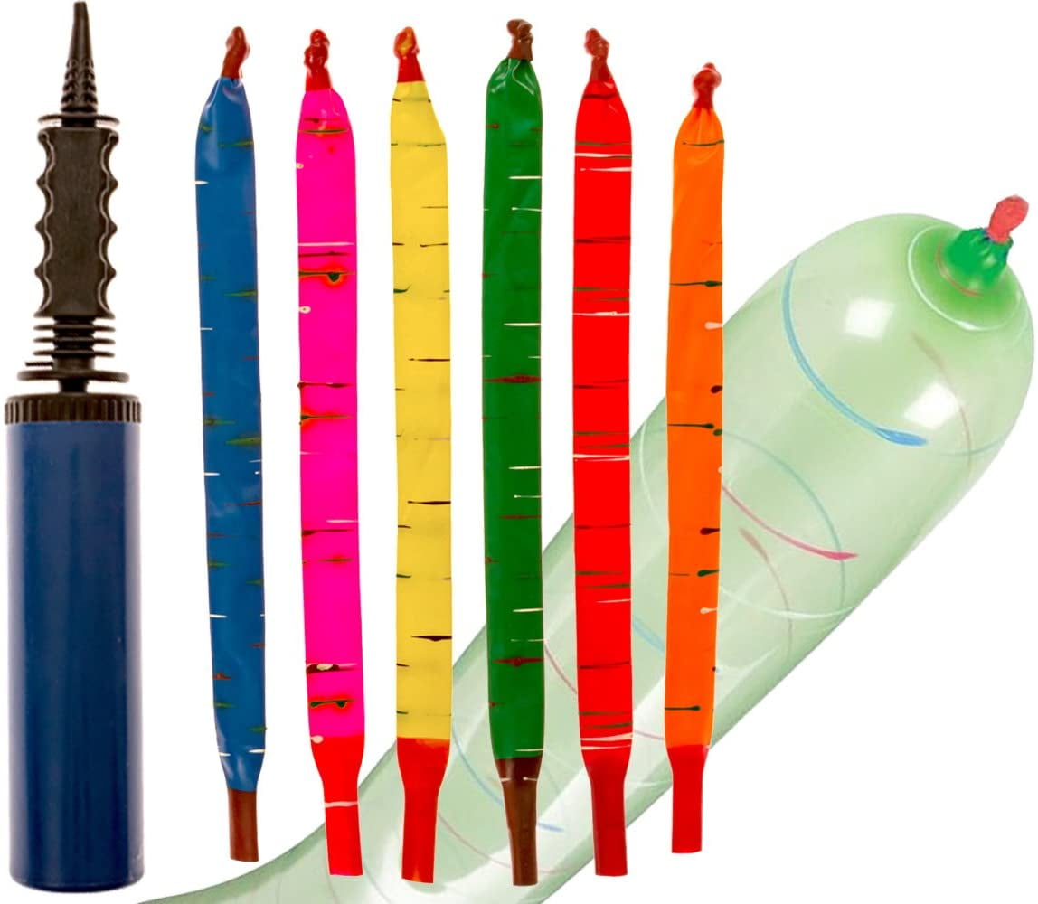 Flying Balloon Rockets - Pack of 100 Flying Toy with Whistling Pump ...