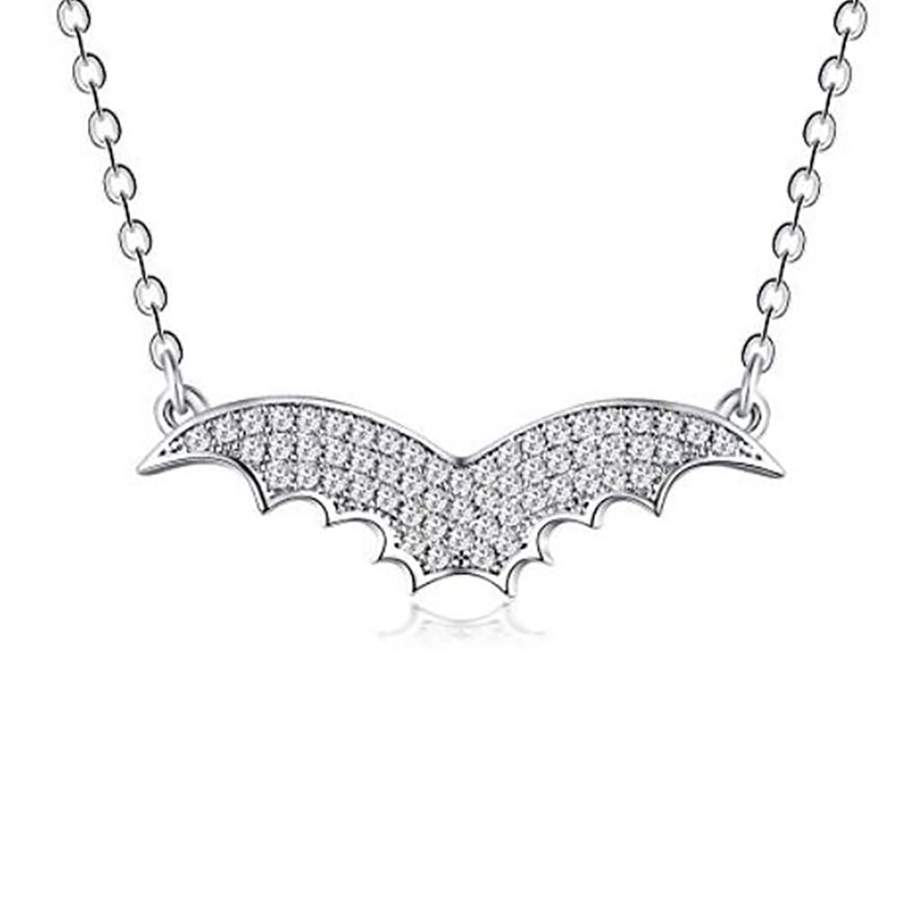 Flying Bat Pendant Chain Necklace for Women Clear CZ Ginger Lyne ...