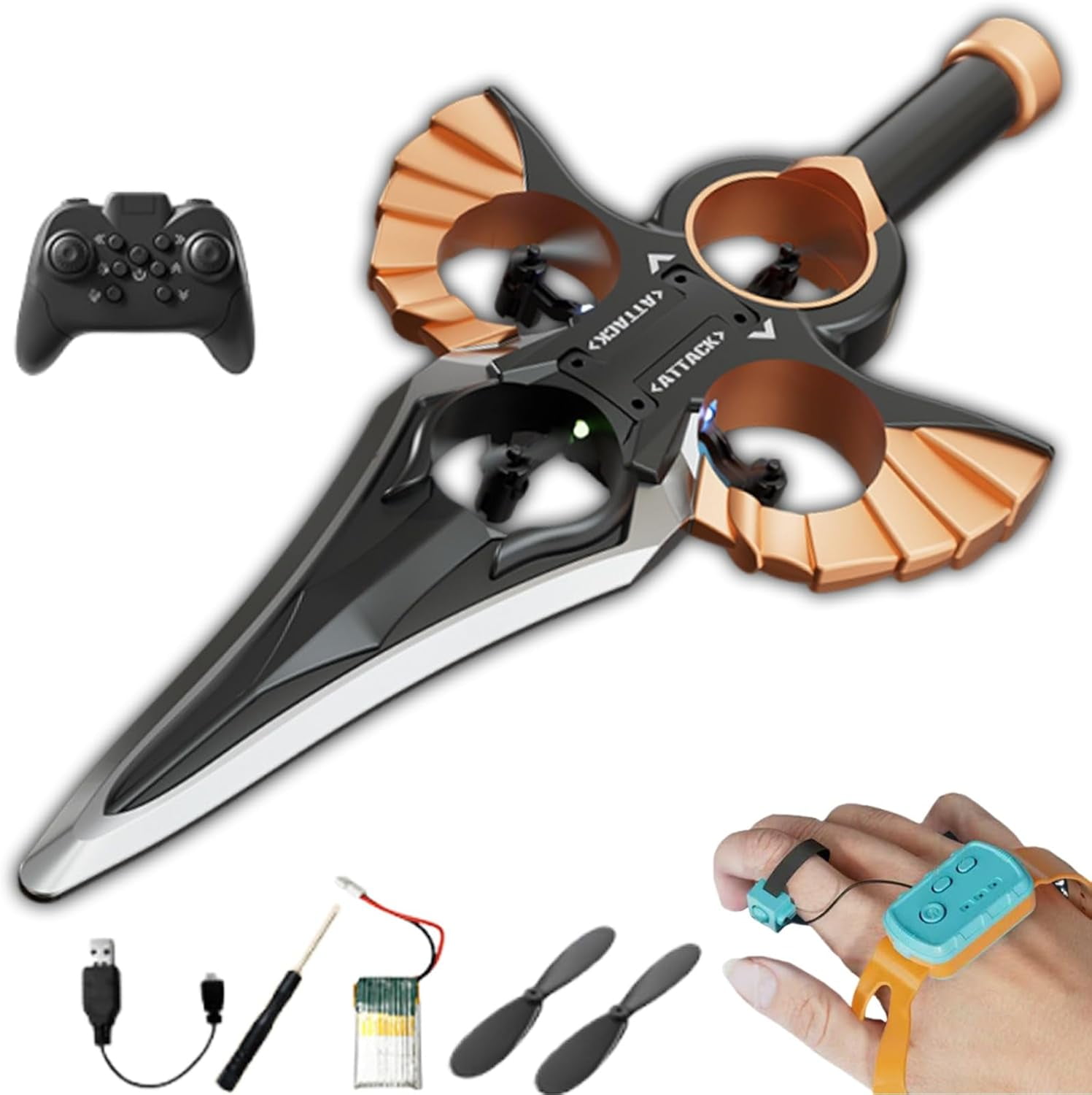 Flying Battle Sword, Gesture Controlled Stunt Rc Plane - 3 Speed Stunt ...