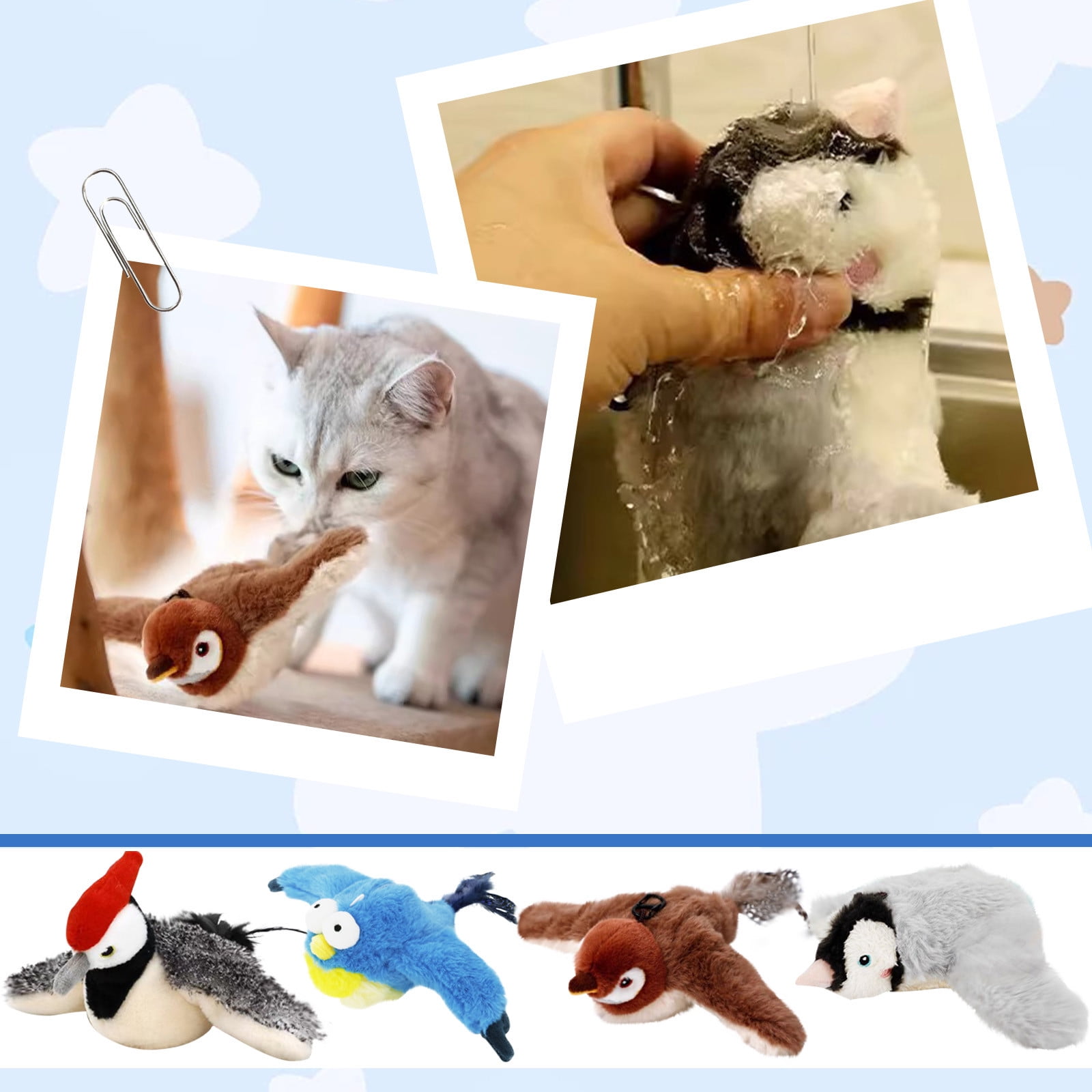 Flying Bird Cat Toy , Flapping Bird Sparrow, Bird Cat Toy Interactive ...