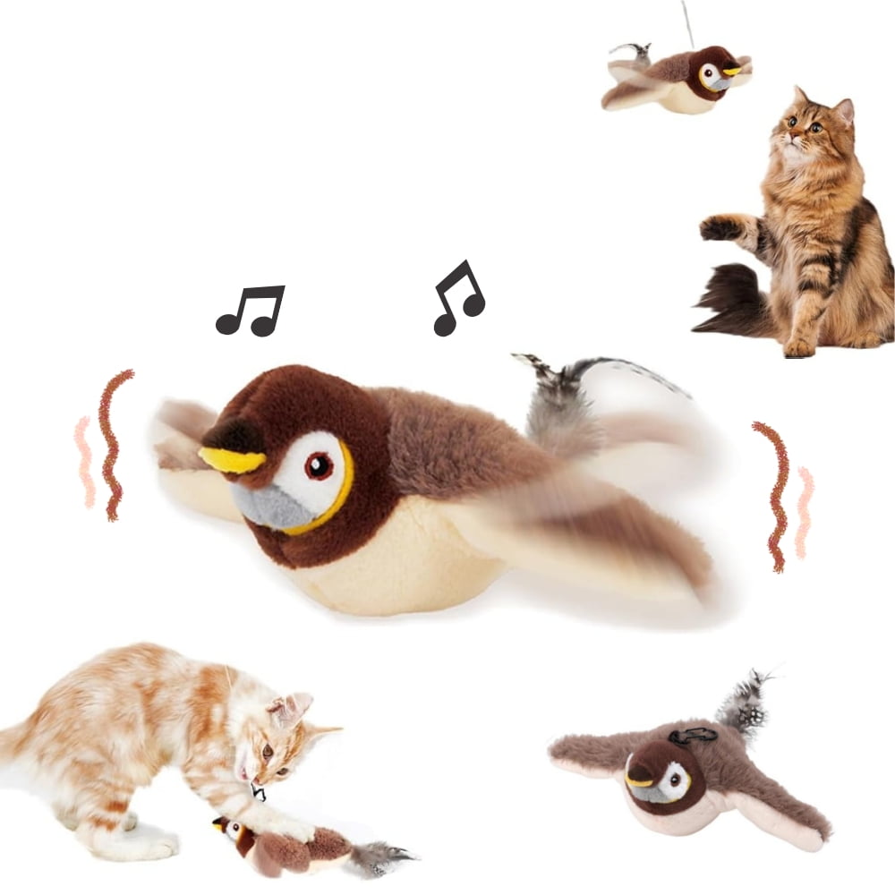 Flying Bird Cat Toy Moving Flapping Bird Indoor Interactive ...
