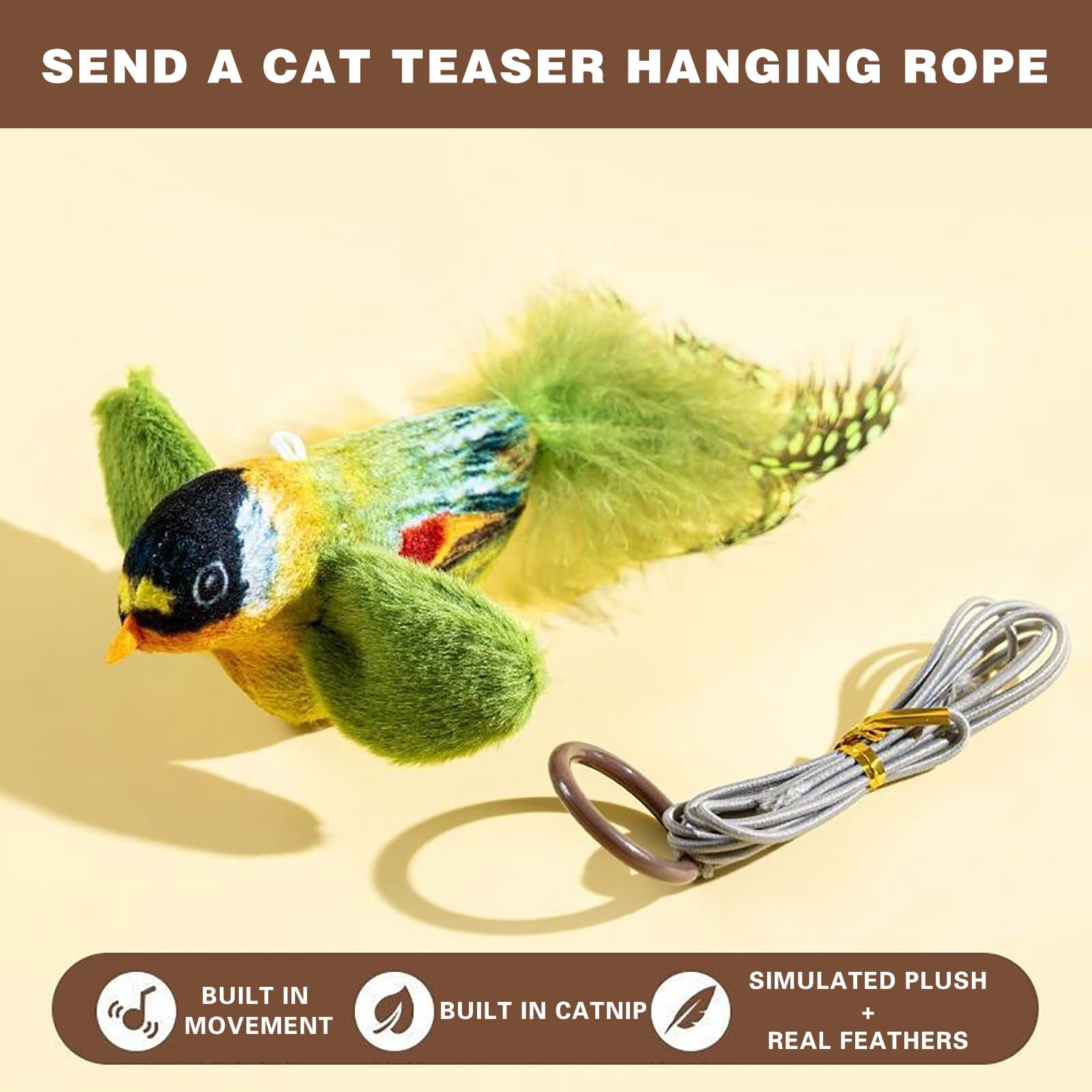Flying Bird Cats Toy, Flapping Bird Cats Toy for Feather Cats Toys ...