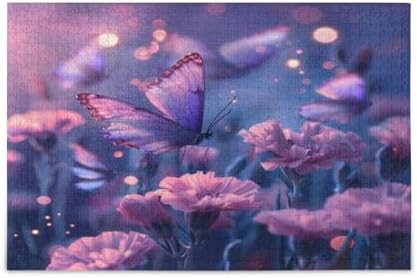 Flying Butterflies Purple Puzzles for Adults and Kids 1000 Pieces ...
