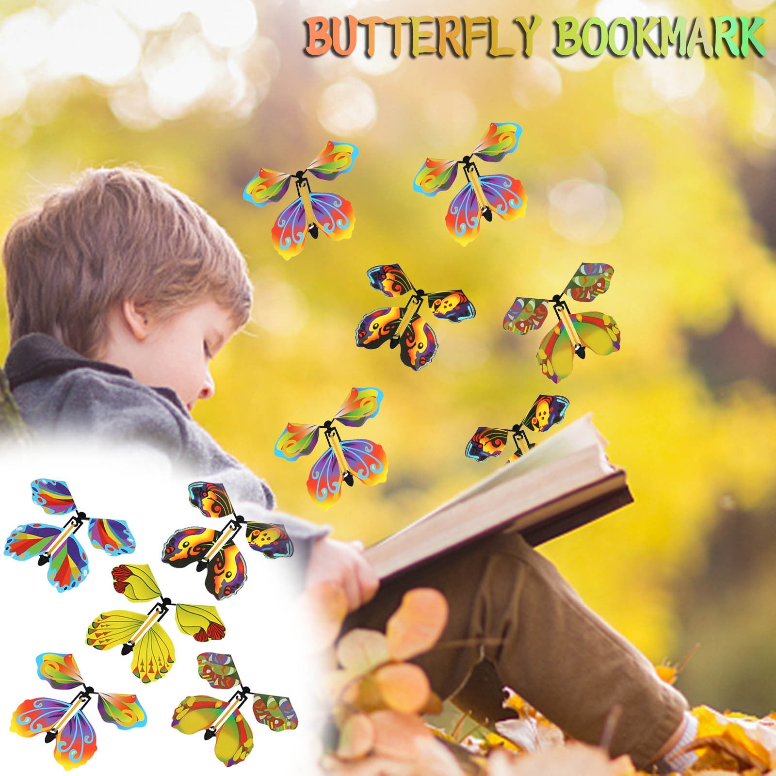 Flying Butterfly Magic Bookmark - Surprise Greeting Card Insert, 5 Pack ...