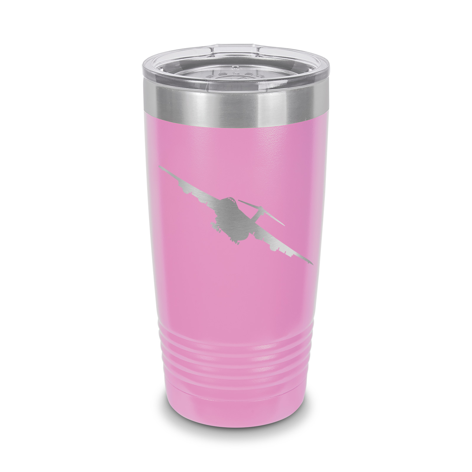 Flying C-5 Galaxy Tumbler 20 oz - Laser Engraved w/ Clear Lid ...