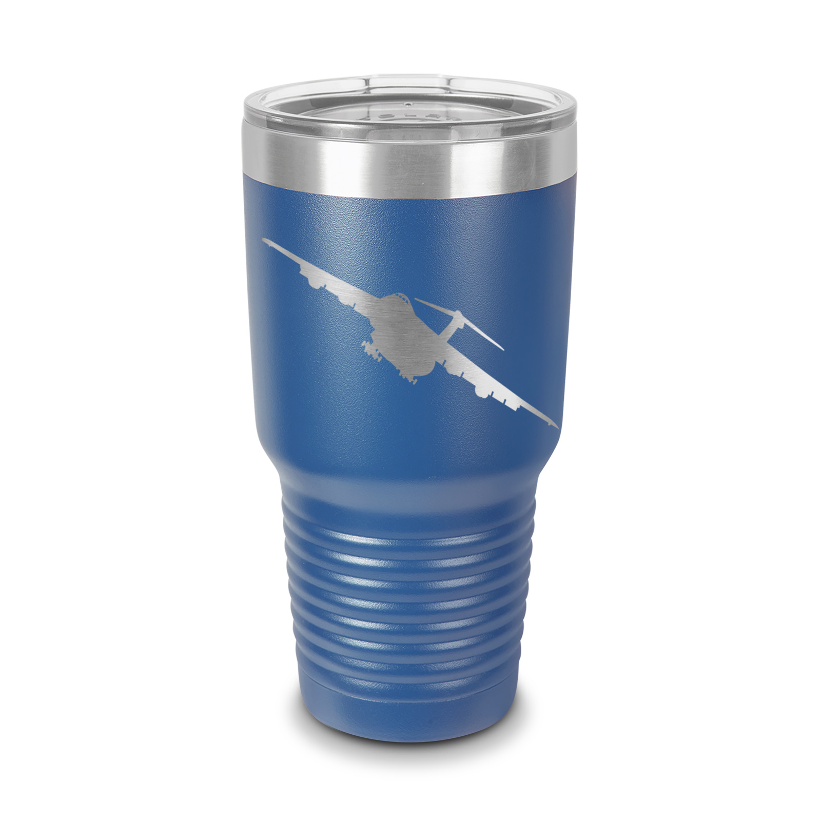 Flying C-5 Galaxy Tumbler 30 oz - Laser Engraved w/ Clear Lid ...