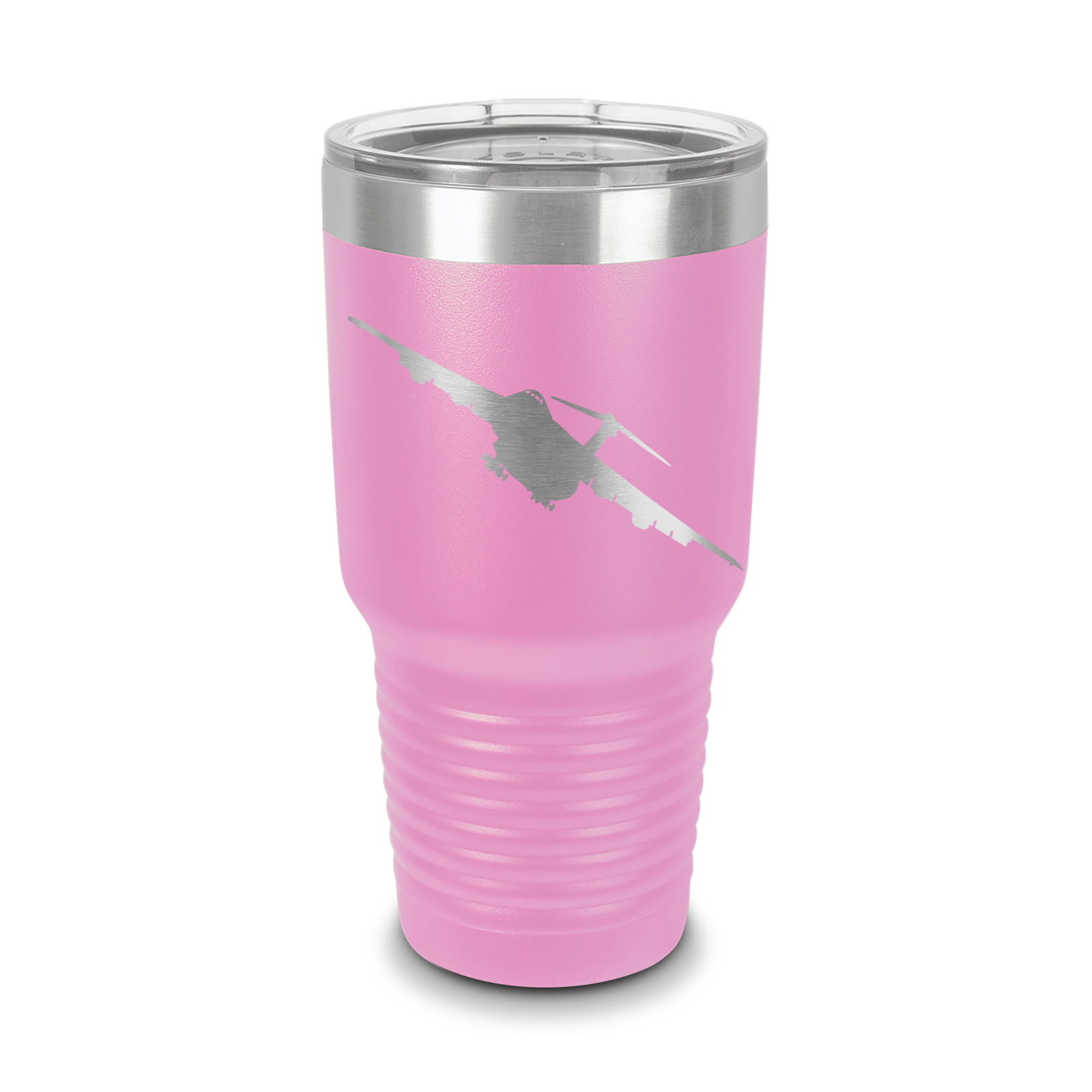 Flying C-5 Galaxy Tumbler 30 oz - Laser Engraved w/ Clear Lid ...