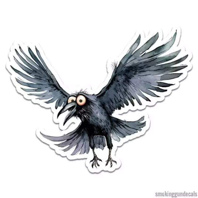 Flying Crow Sticker Indoor Outdoor Phone Decal Water Bottle Stickers ...